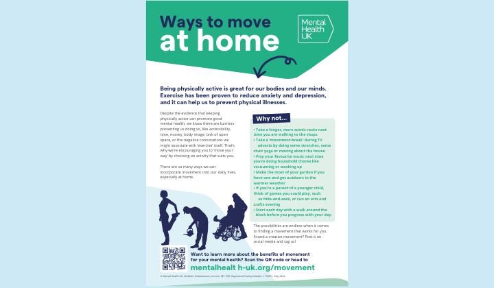 Movement and mental health - Mental Health UK